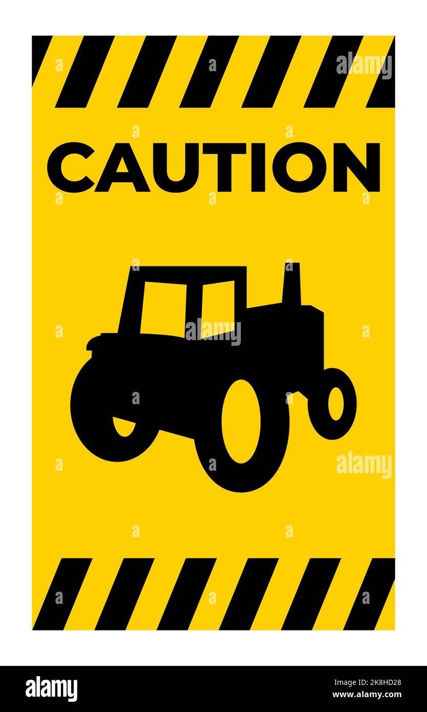 Warning sign farm machinery Stock Vector Images - Alamy