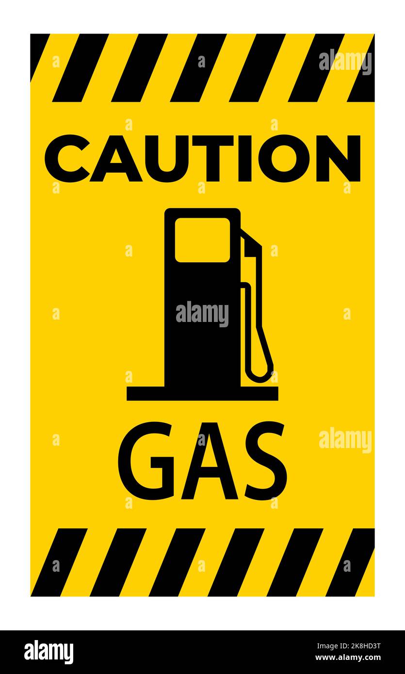 Gas Traffic Sign On White Background Stock Vector Image & Art - Alamy