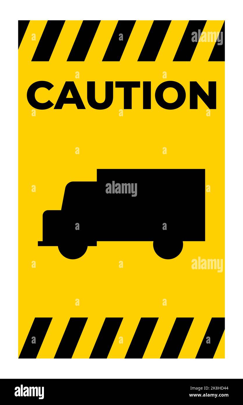 Truck Crossing Sign On White Background Stock Vector Image & Art - Alamy