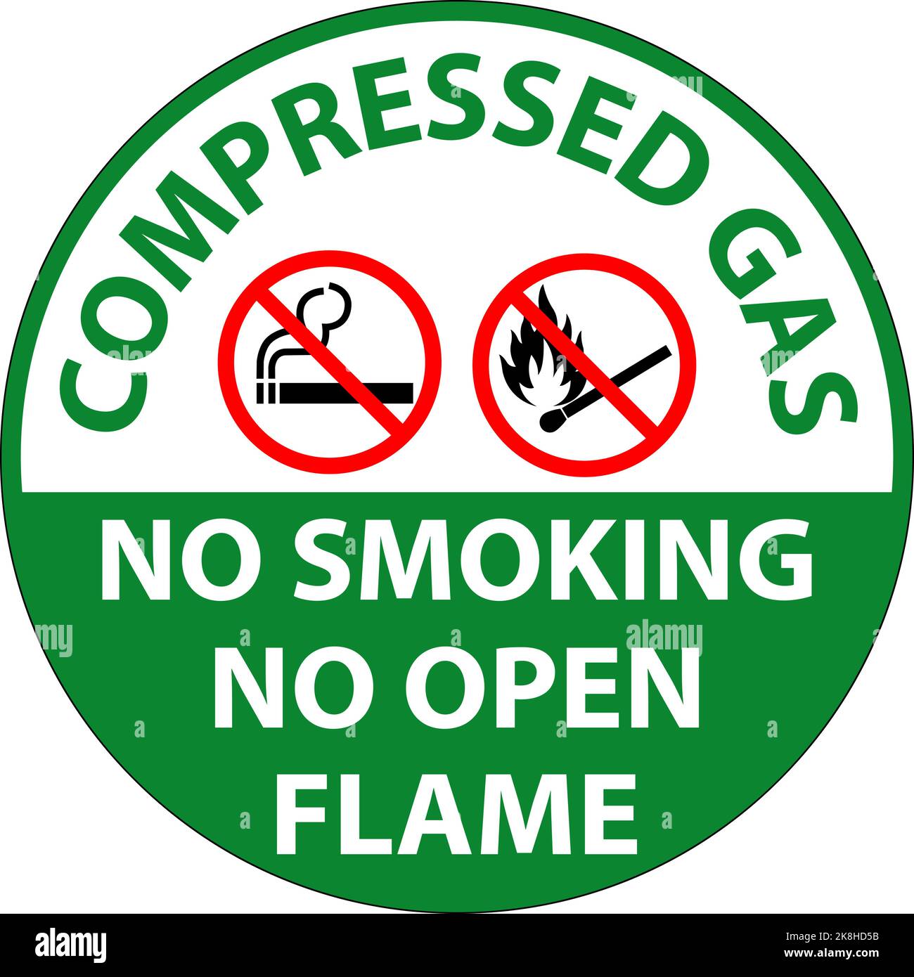 Compressed Gas No Smoking No Open Flame Floor Sign Stock Vector Image ...