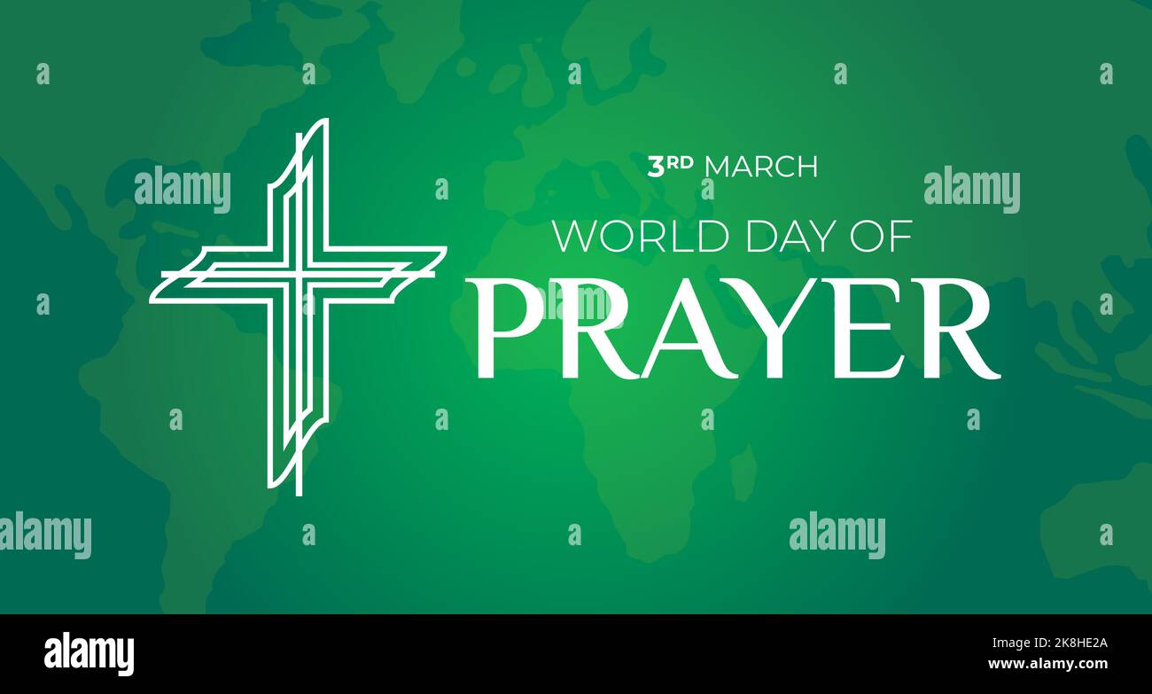 World Day of Prayer Illustration with Cross Stock Vector Image & Art ...