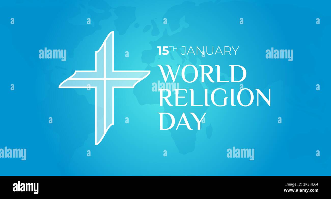 World Religion Day Nice Blue Background Illustration Stock Vector Image ...