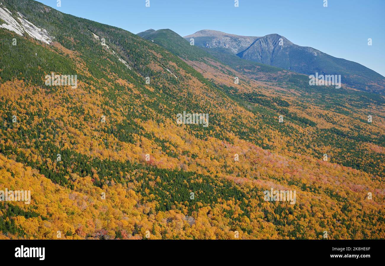 A view of Mount Katahdin in autumn, Baxter State Park, Maine, shot from ...