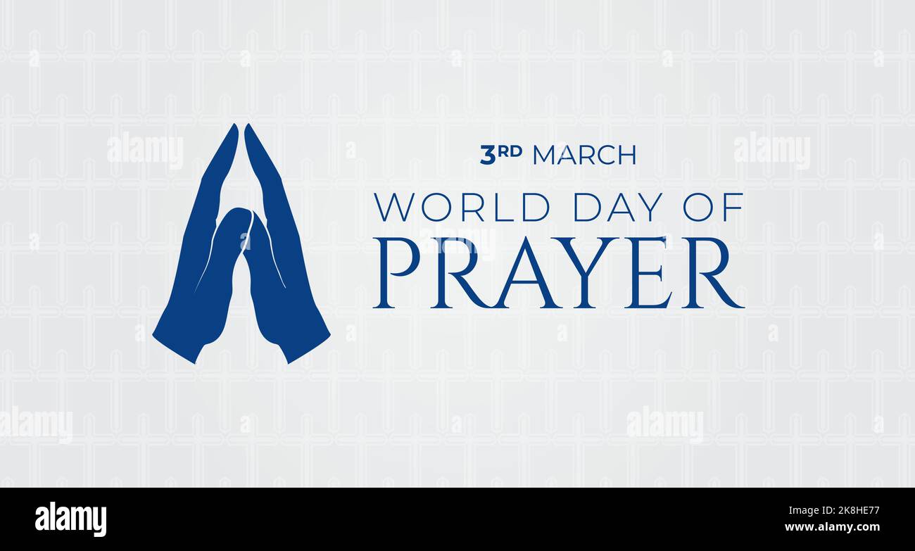 World Day of Prayer with Hands Background Illustration Stock Vector ...
