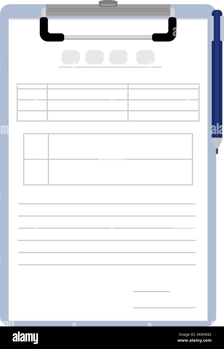 Illustration of clipboard and questionnaire Stock Vector Image & Art ...