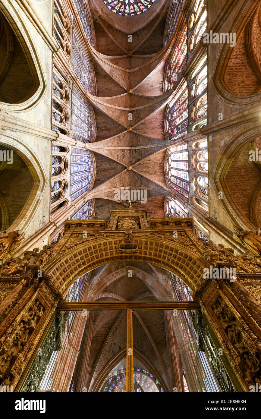Interior of leon cathedral hi-res stock photography and images - Alamy