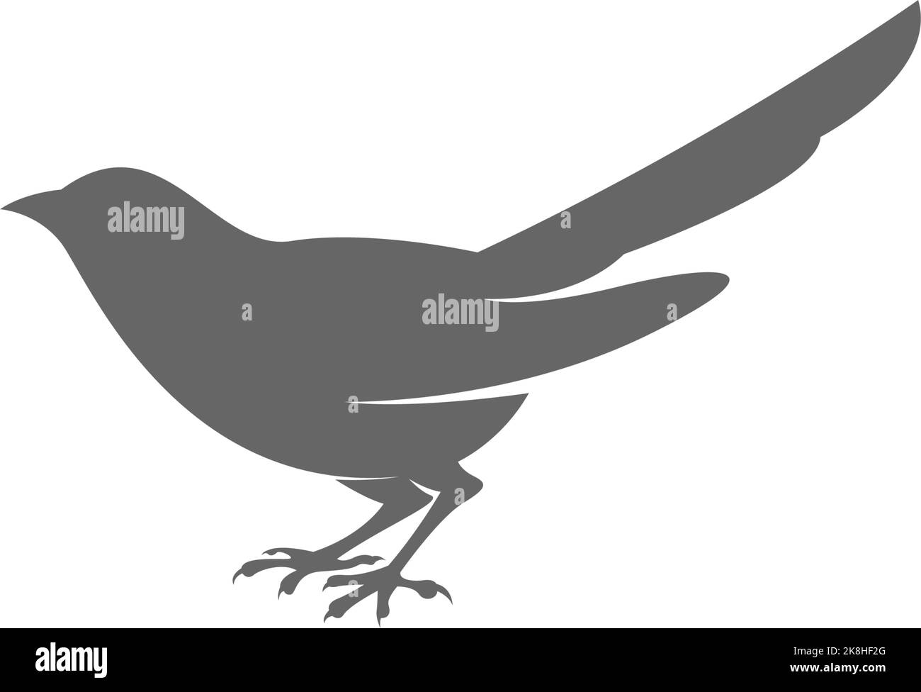 Magpie logo icon illustration design vector Stock Vector Image & Art ...