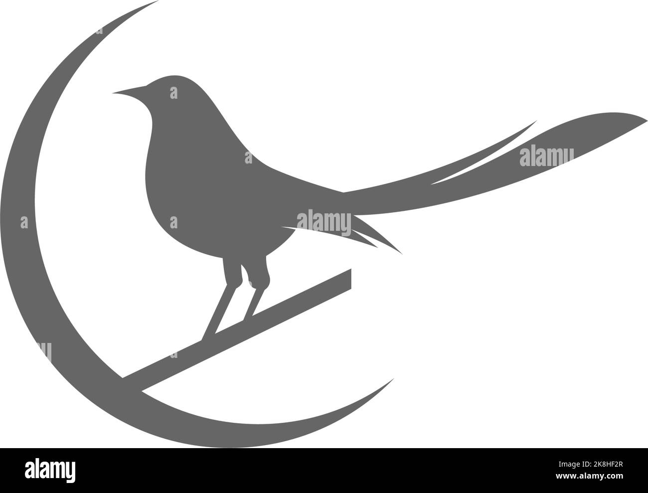 Magpie logo icon illustration design vector Stock Vector Image & Art ...