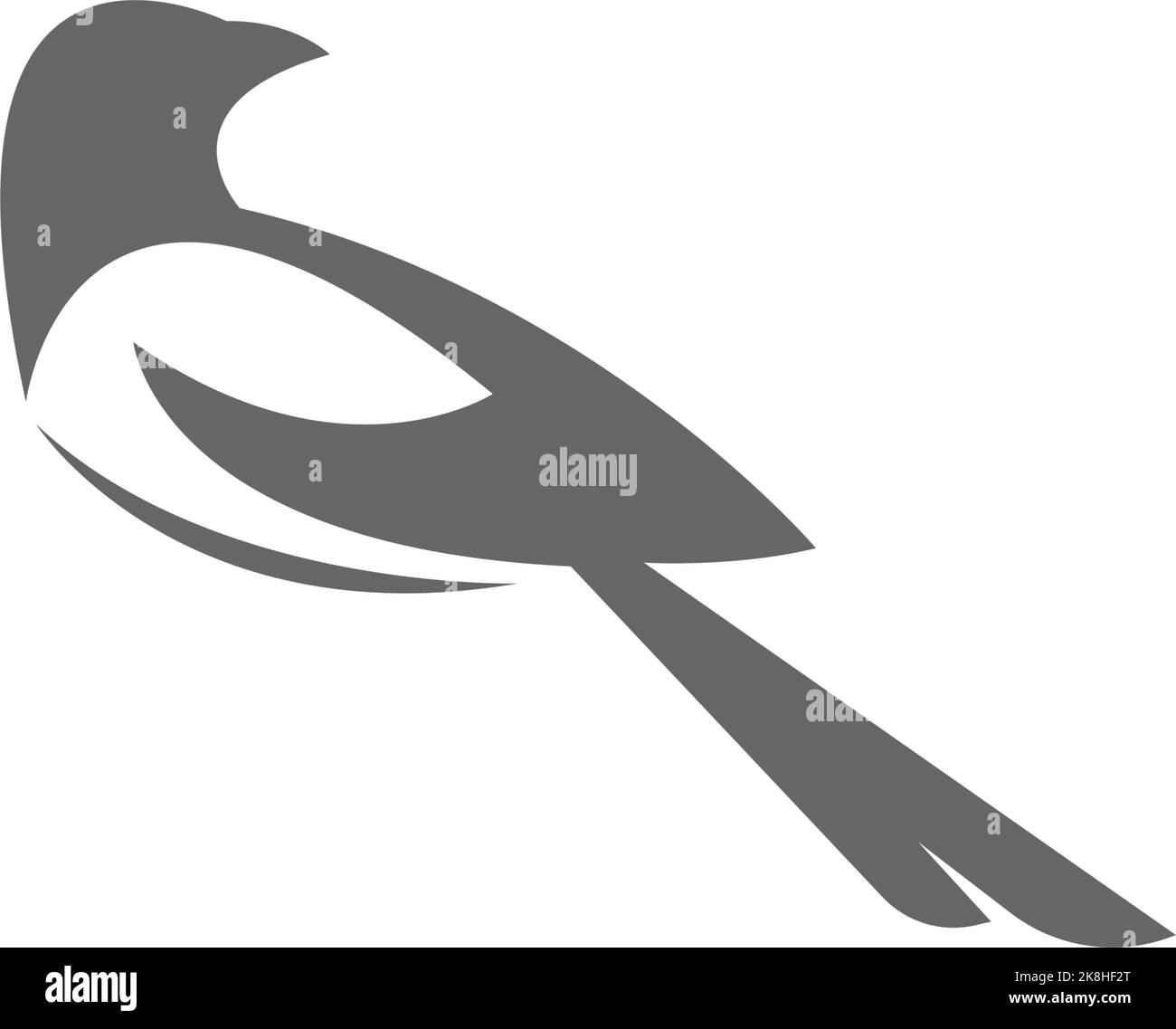 Magpie logo icon illustration design vector Stock Vector Image & Art ...