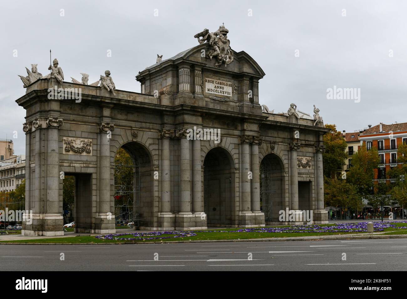 Puerta de Alcala, a Neo-classical gate in the Plaza de la Independencia ...