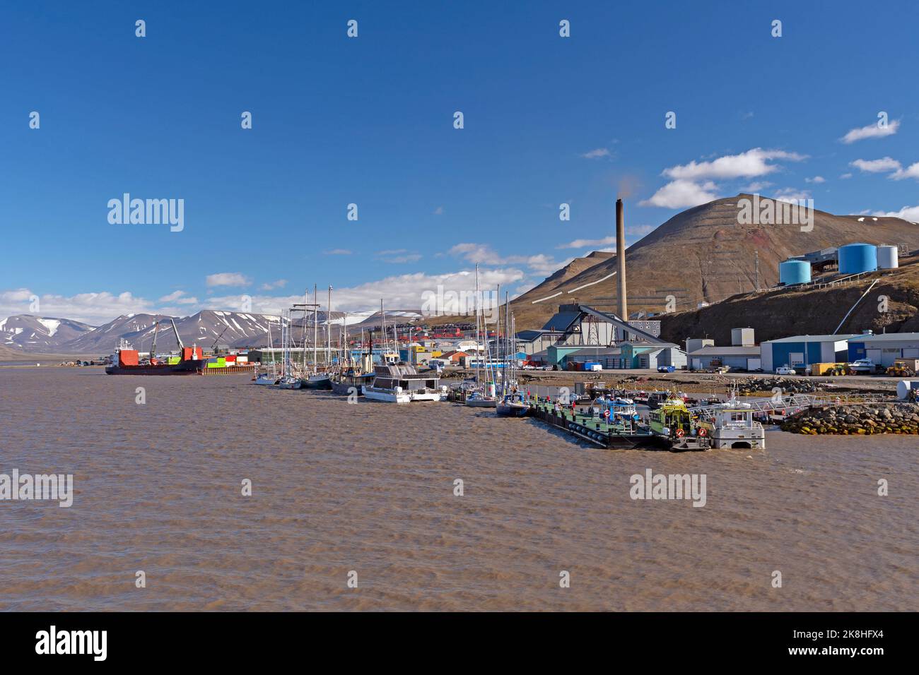 The Harbor of Longyearbyen in Summer in the High Arctic of Norway Stock Photo - Alamy