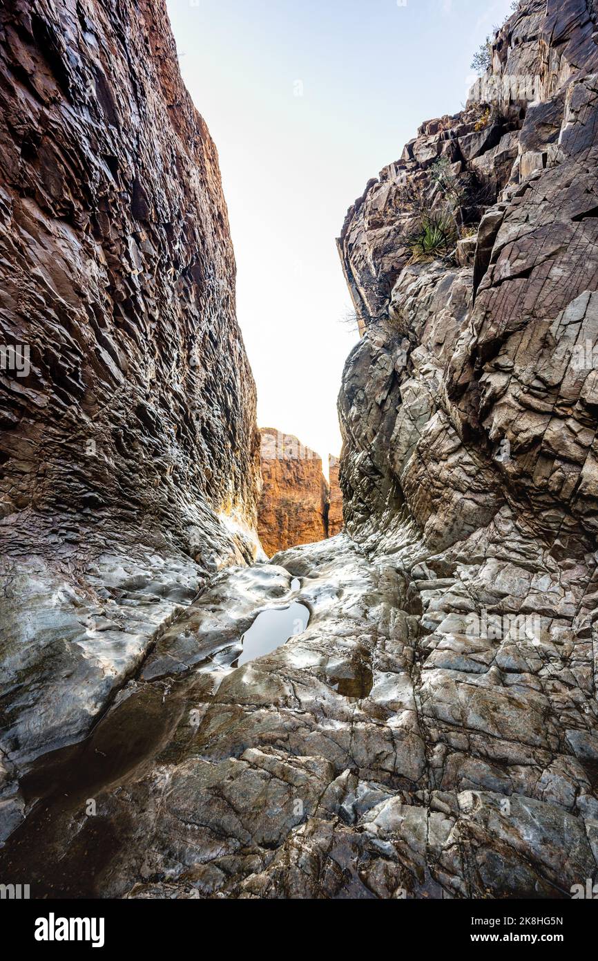 Narrow Gap Between Cliff Walls at the Window in Big Bend National Park ...