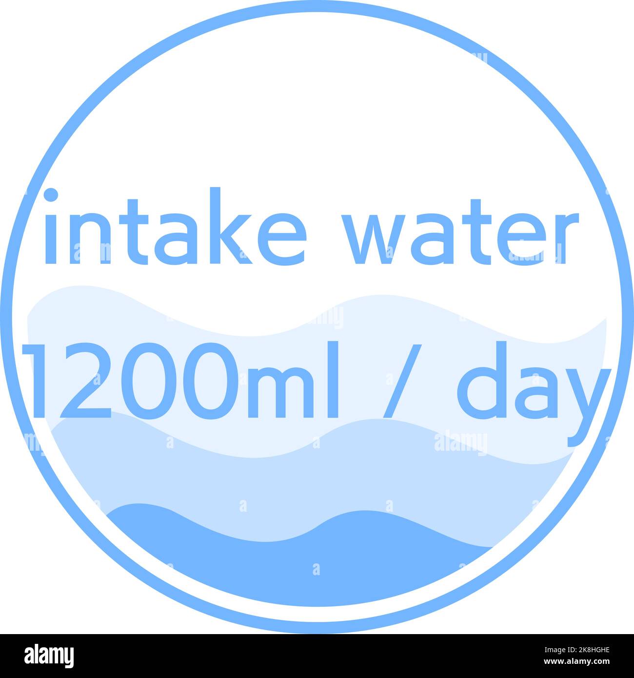 Image illustration of the standard of daily fluid intake Stock Vector ...