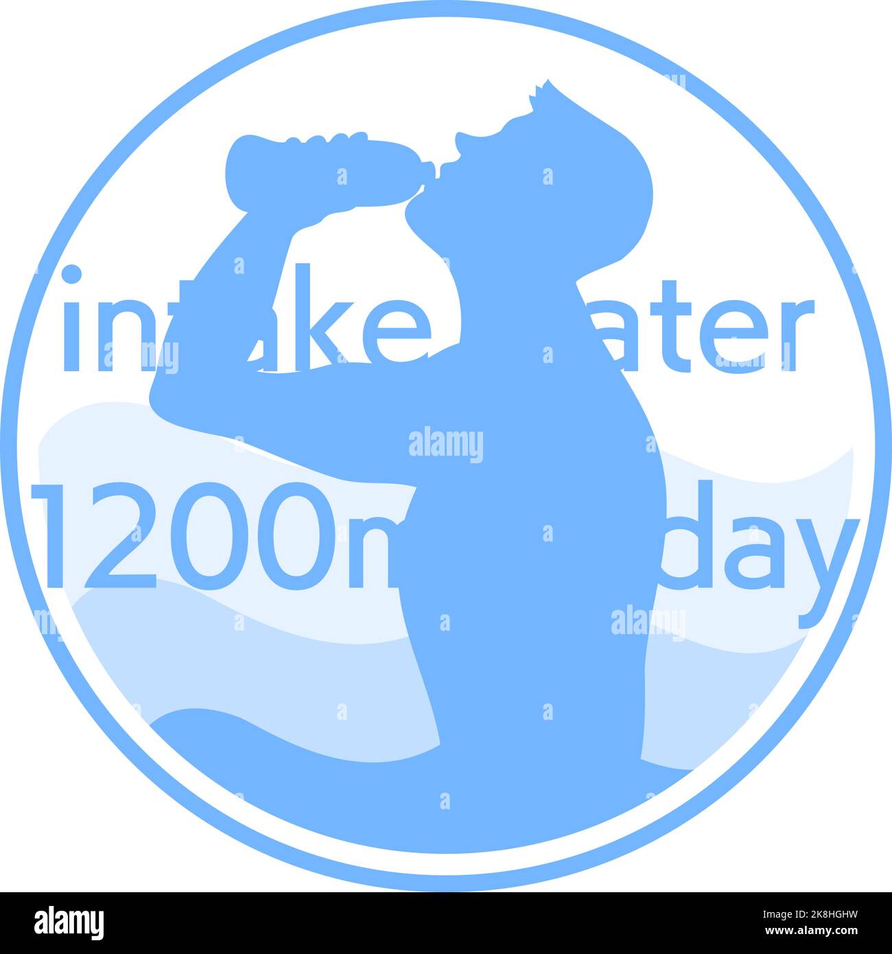 Image illustration of the standard of daily fluid intake Stock Vector ...