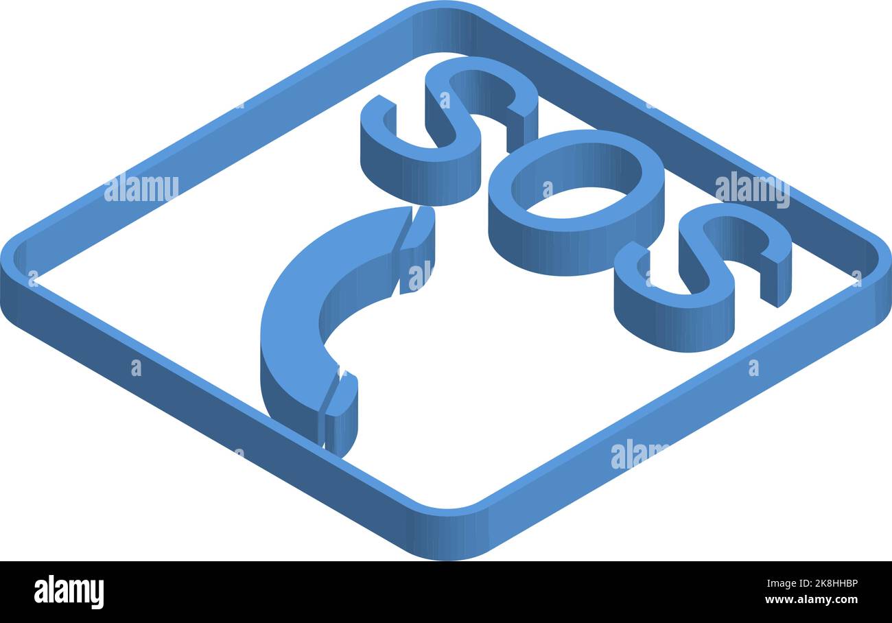 SOS emergency call blue isometric icon illustration Stock Vector Image ... SOS emergency call blue isometric icon illustration Stock Vector Image ...