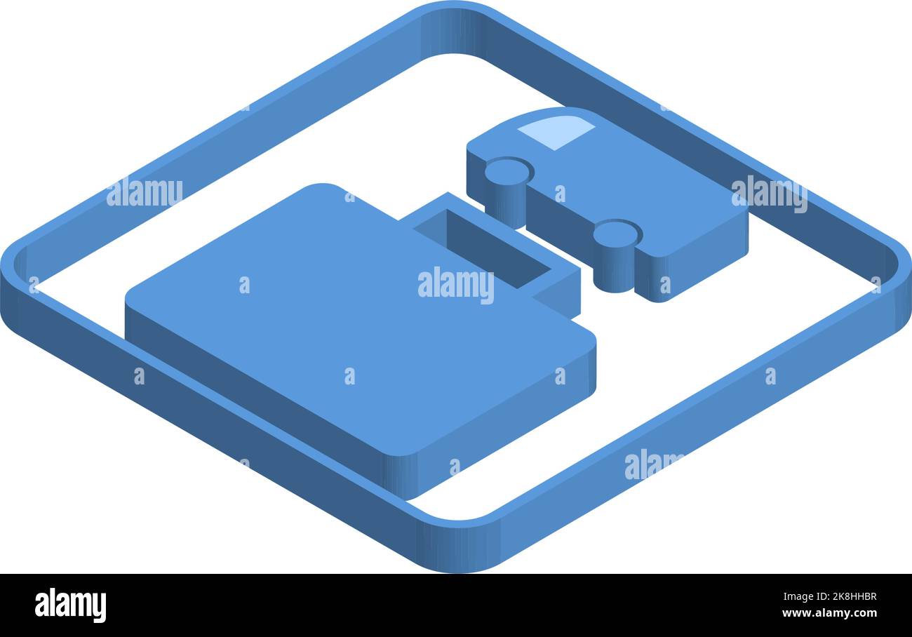 Blue isometric icon illustration of luggage delivery Stock Vector Image ...