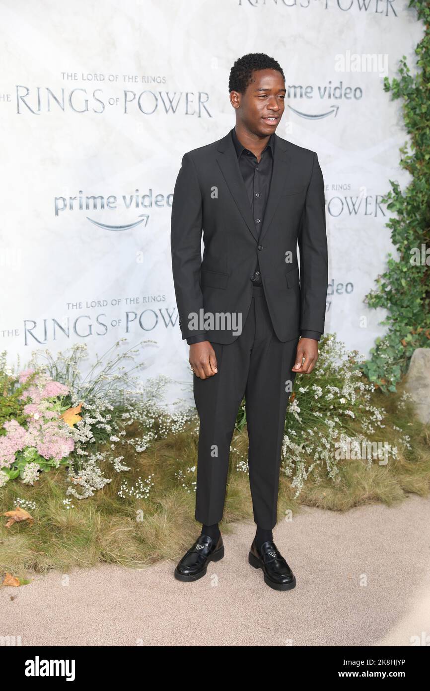Damson Idris attends the World premiere of "The Lord Of The Rings: The ...