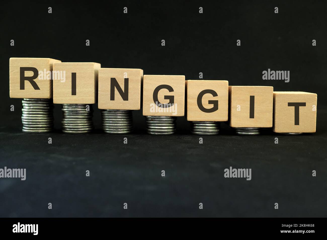 Malaysian ringgit weakening, value depreciation and devaluation concept ...