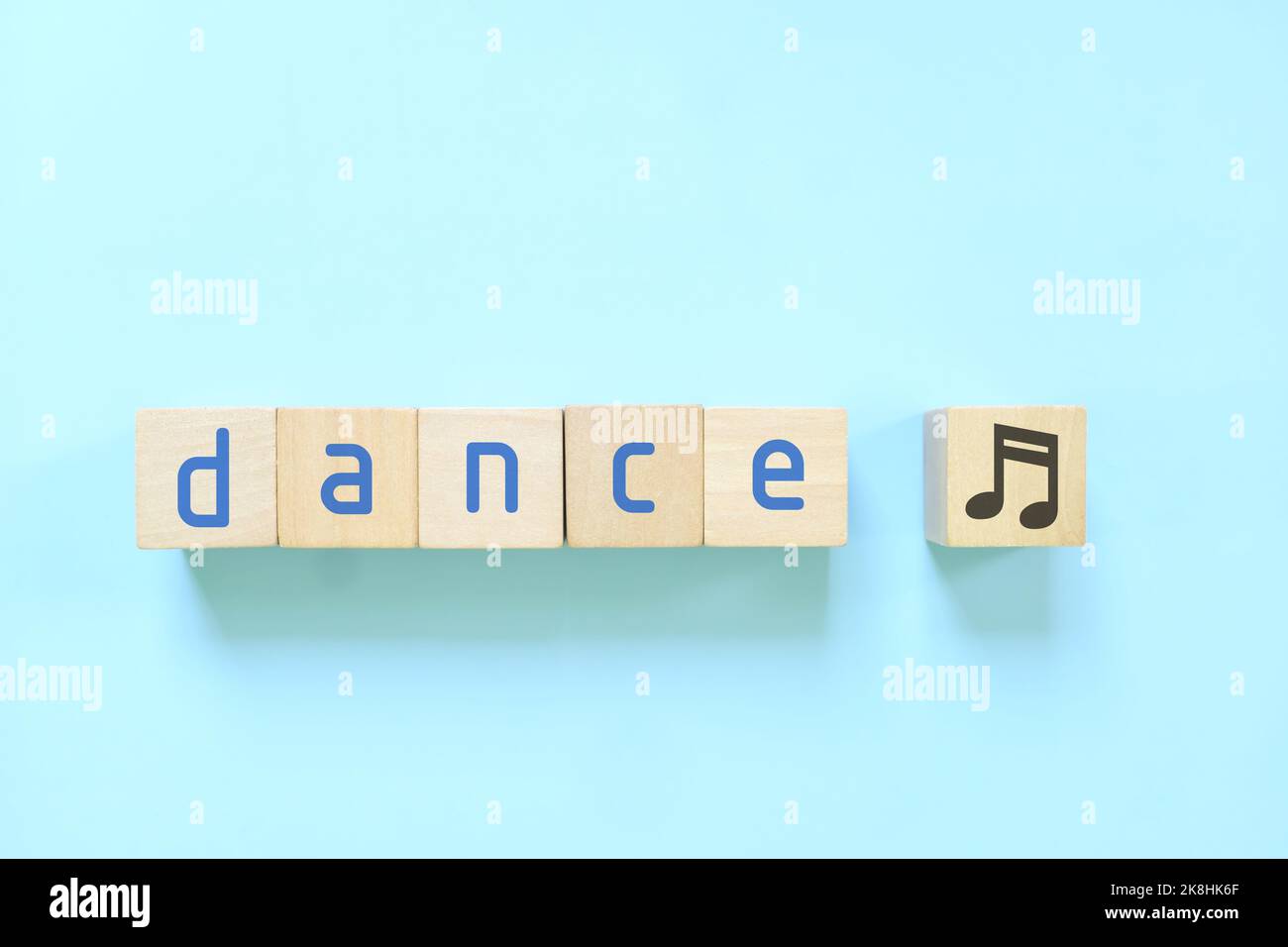 Dance music genre or style concept. Creative flat lay typography ...