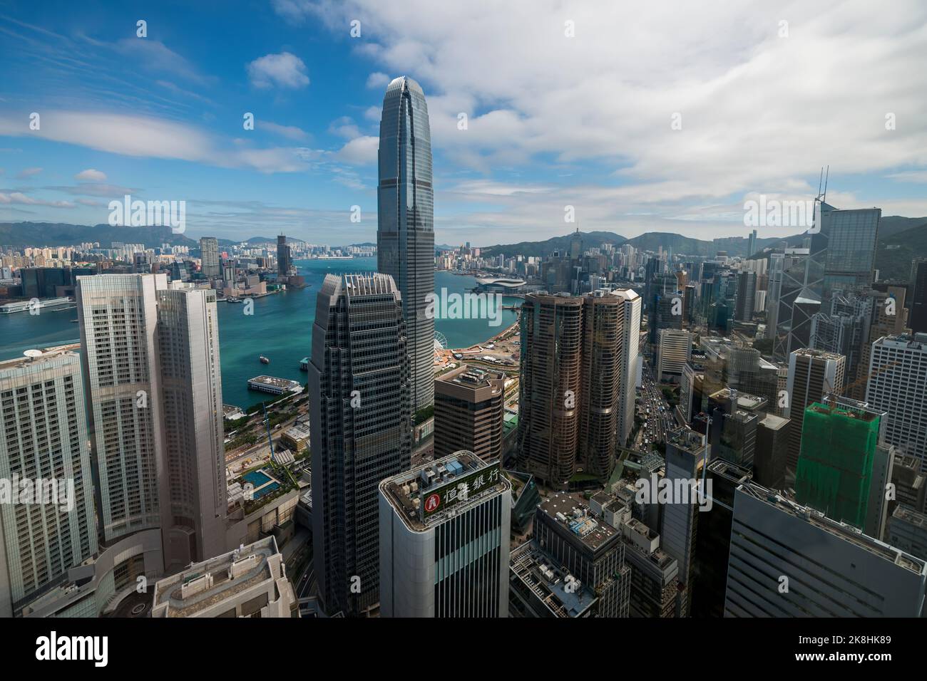 2ifc, the tallest buiding on Hong Kong Island, towers over the high ...