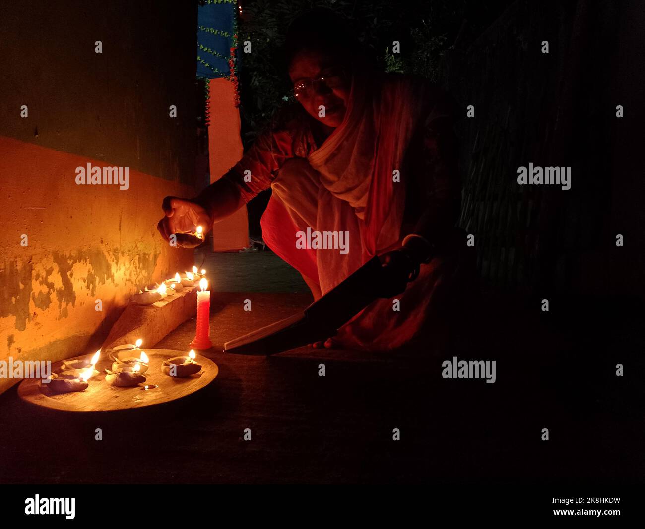 Kolkata, West Bengal, India. 23rd Oct, 2022. Bhoot Chaturdashi is the ...