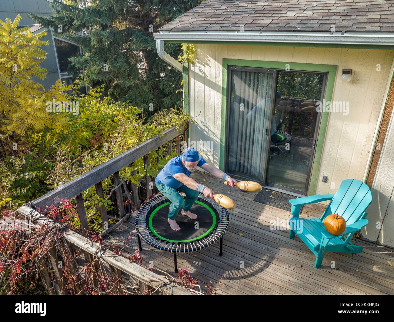Indian jumping on a trampoline hi-res stock photography and images - Alamy