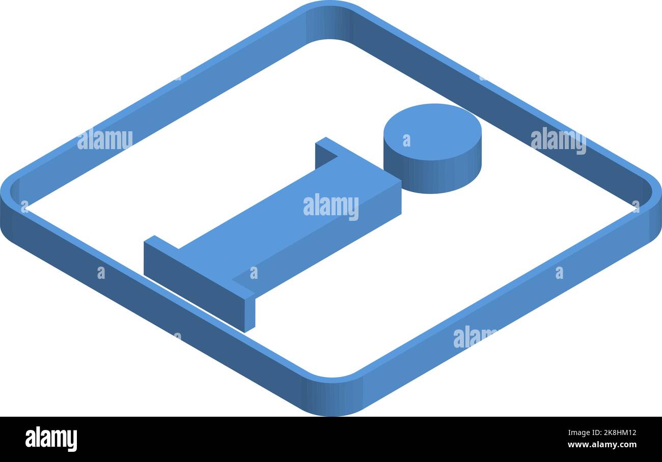 Information mark blue isometric illustration Stock Vector Image & Art ...