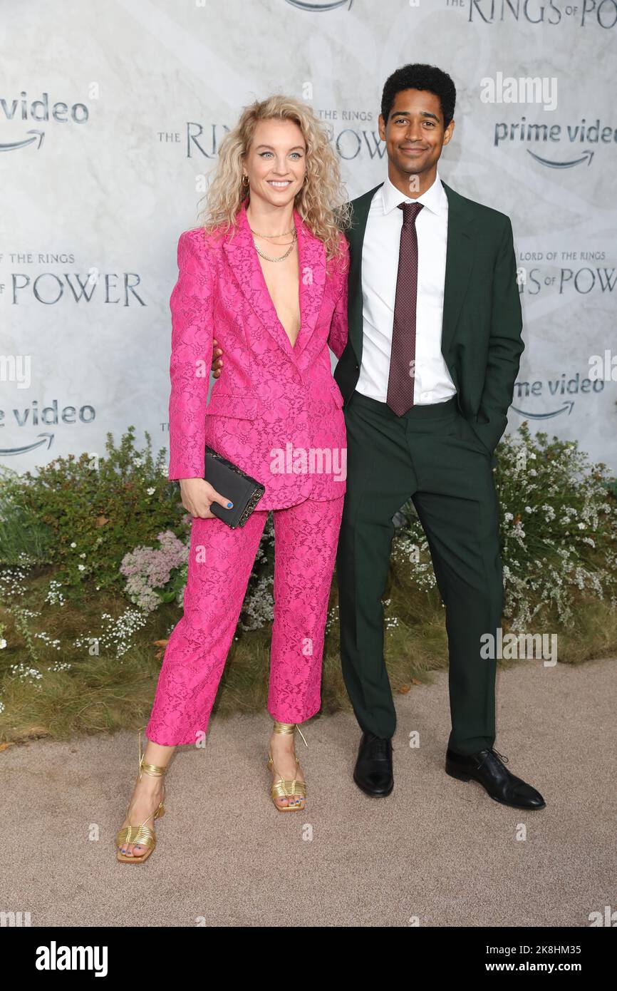 Alfred Enoch and Mona Godfrey attend the World premiere of "The Lord Of ...