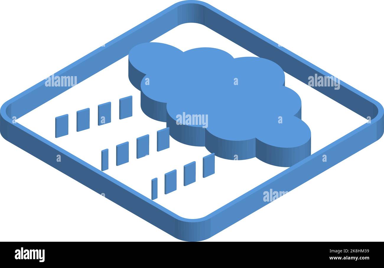 Blue isometric illustration of rain clouds Stock Vector Image & Art - Alamy