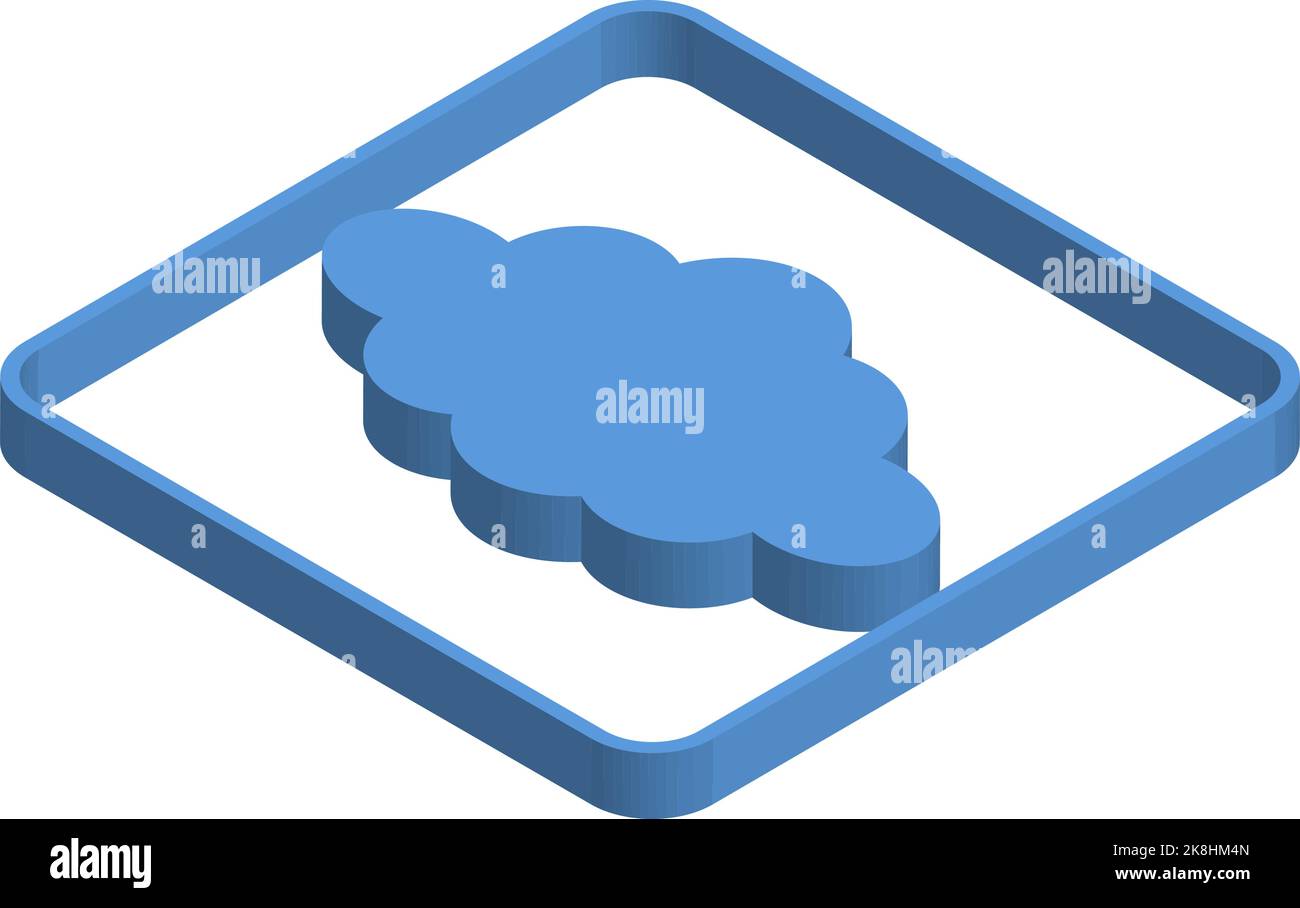Blue isometric illustration of clouds Stock Vector Image & Art - Alamy