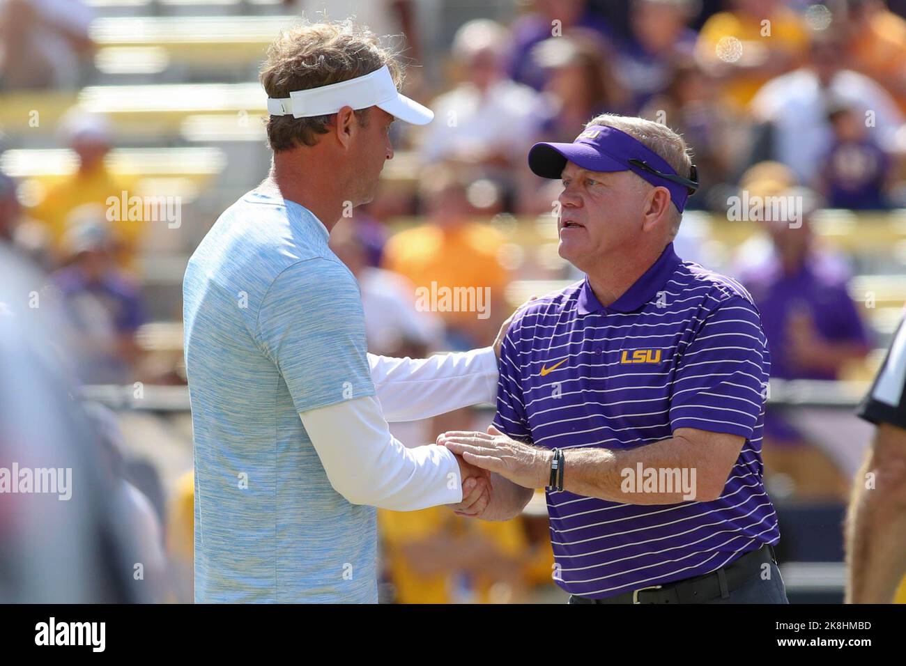 Baton Rouge, LA, USA. 22nd Oct, 2022. Ole Miss Head Coach Lane Kiffin ...