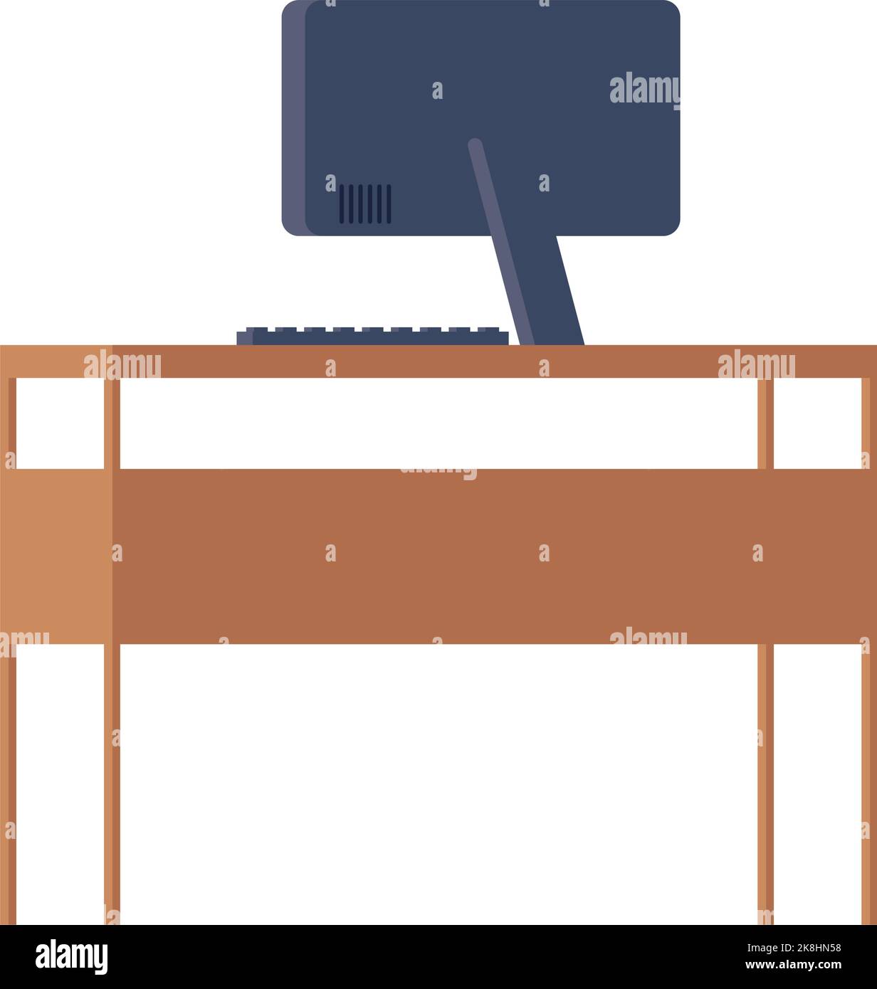 desktop computer in desk icon Stock Vector Image & Art - Alamy