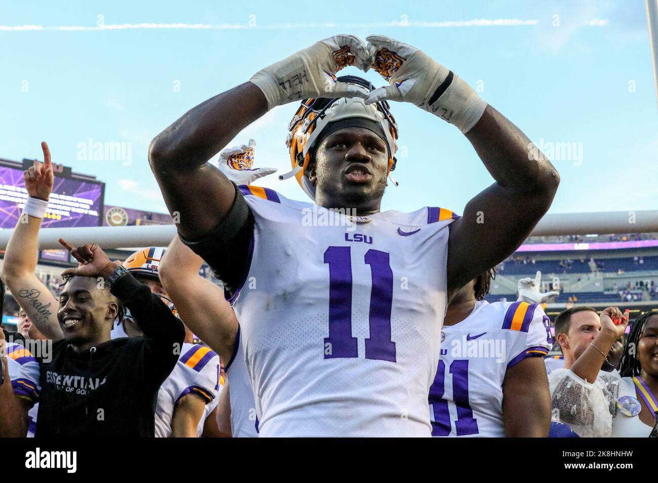 Baton Rouge, LA, USA. 22nd Oct, 2022. LSU defensive end Ali Gaye (11 ...