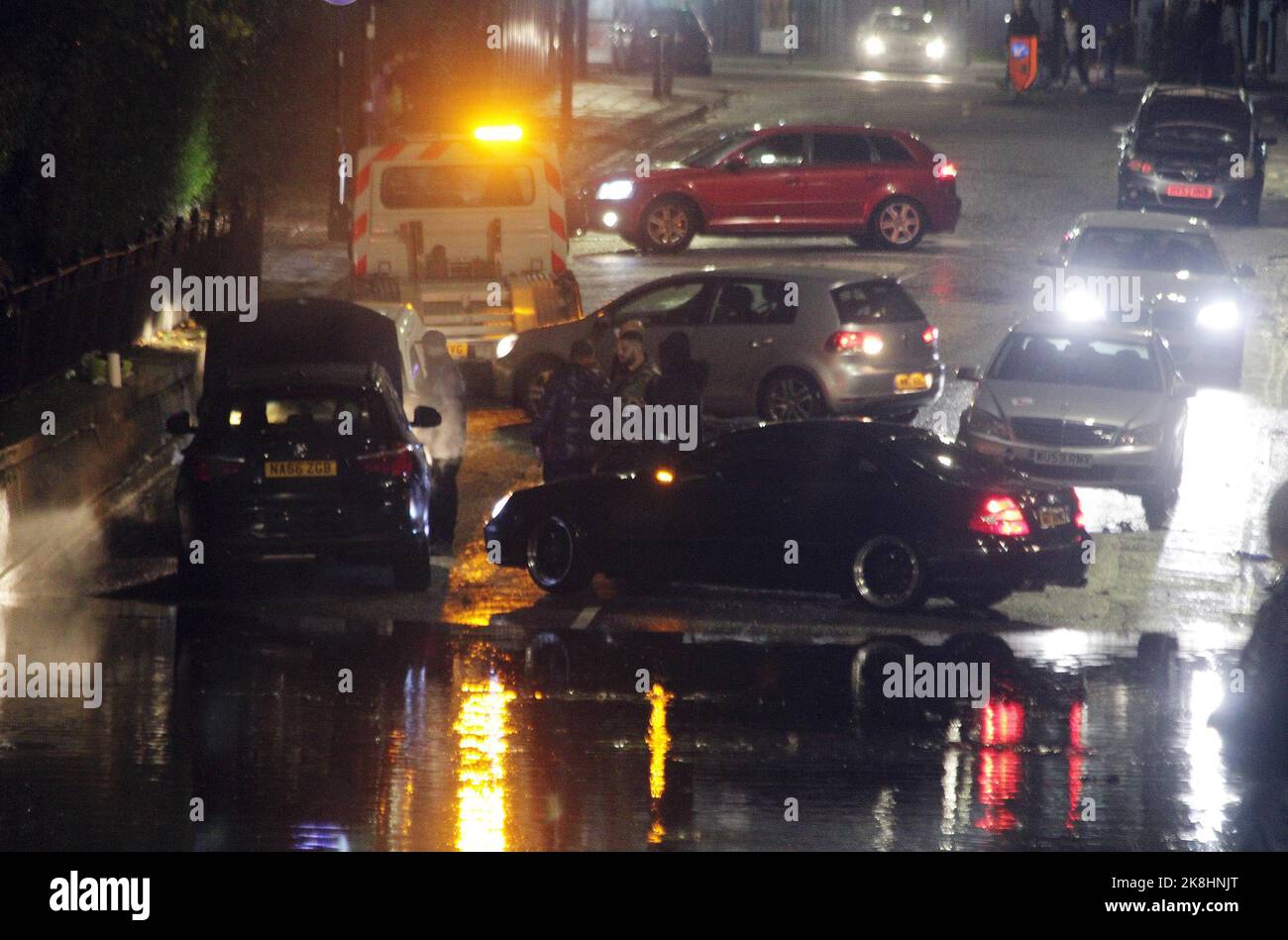London flooded on the 23/10/2022 sunday. This is one of the underpasses ...