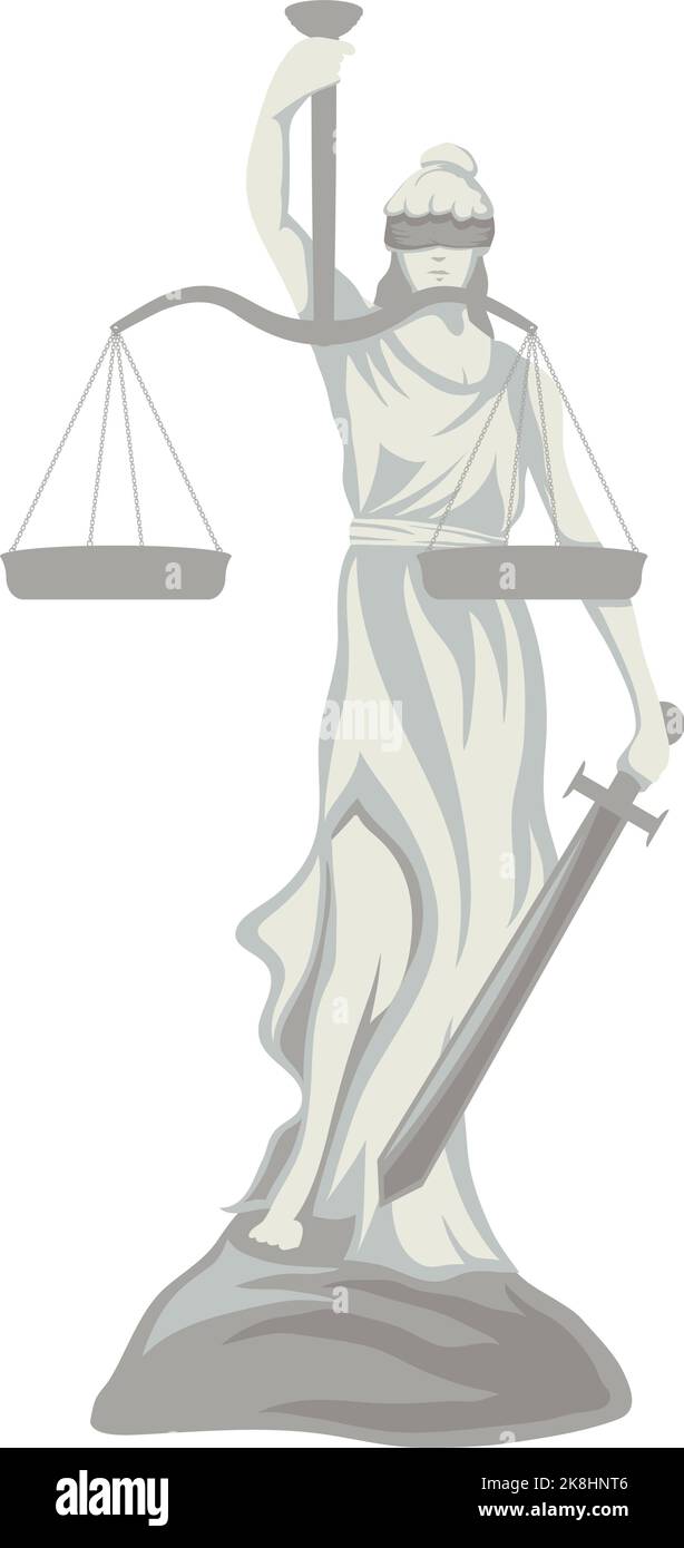 justice female statue monument icon Stock Vector Image & Art - Alamy