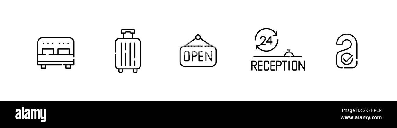 24 hour room service icon hi-res stock photography and images - Alamy