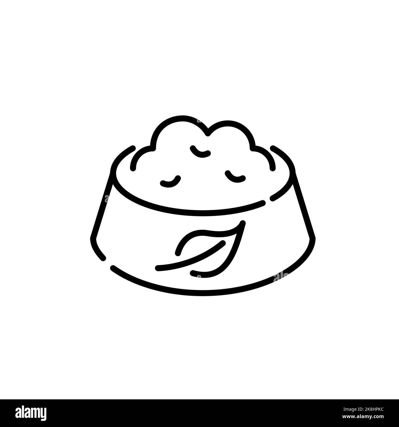 Vegetarian diet pet food bowl icon. Pixel perfect, editable stroke ...