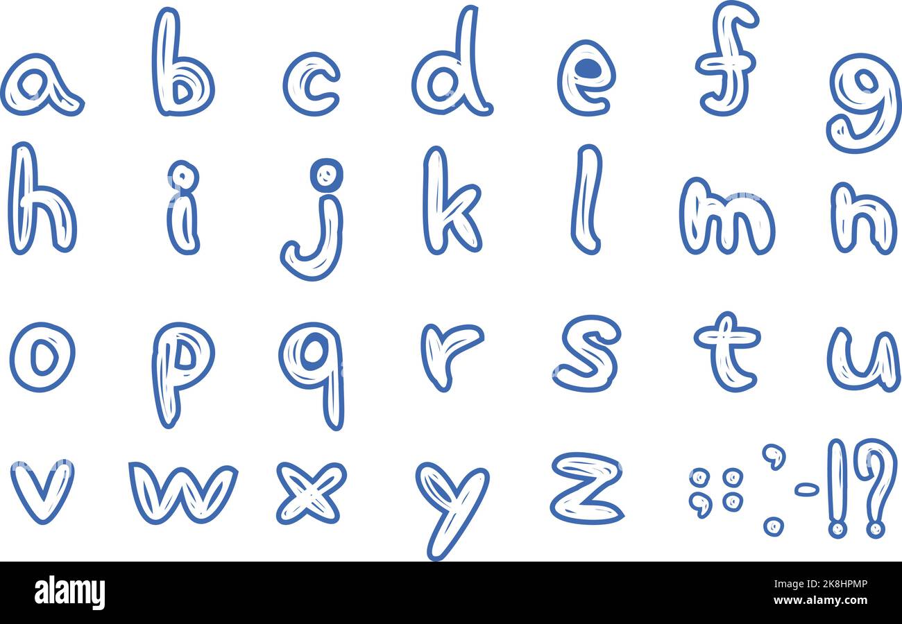 Set of handwritten alphabet letters Stock Vector Image & Art - Alamy