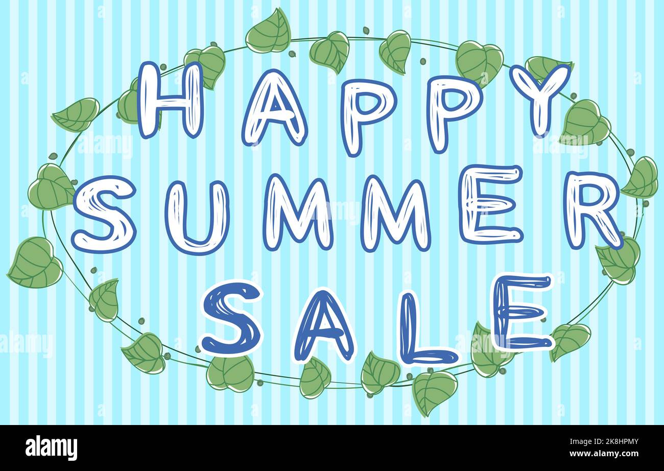 Headline letter, HAPPY SUMMER SALE Stock Vector Image & Art - Alamy
