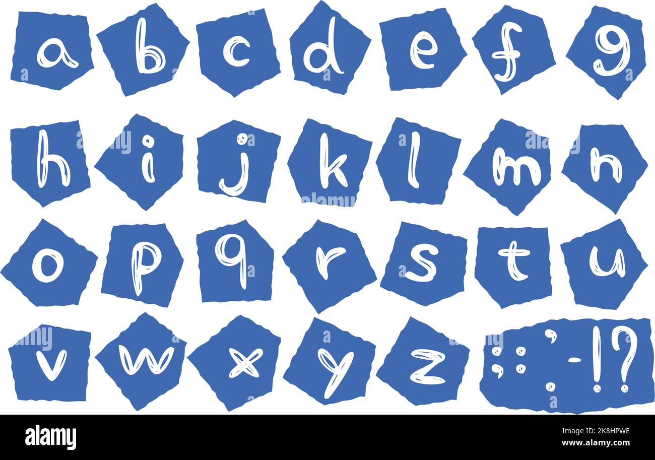 Lowercase english alphabet letters handwritten Cut Out Stock Images ...