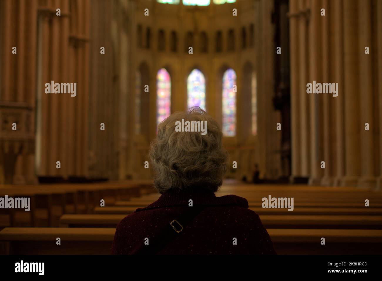 White haired old lady hi-res stock photography and images - Alamy