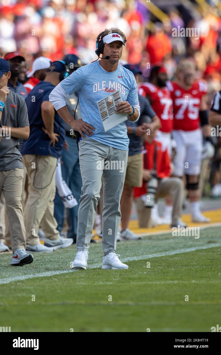 Ole Miss Rebels head coach Lane Kiffin at LSU Tigers, Saturday, Oct. 22 ...