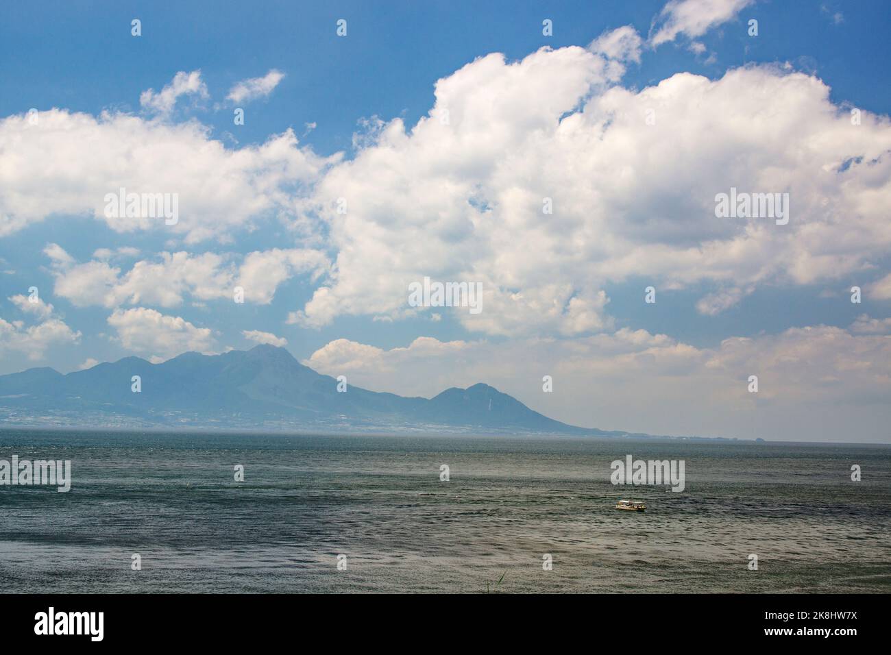 Mt. Unzen fugen and Ariake Sea, Kumamoto Prefecture, Japan Stock Photo ...