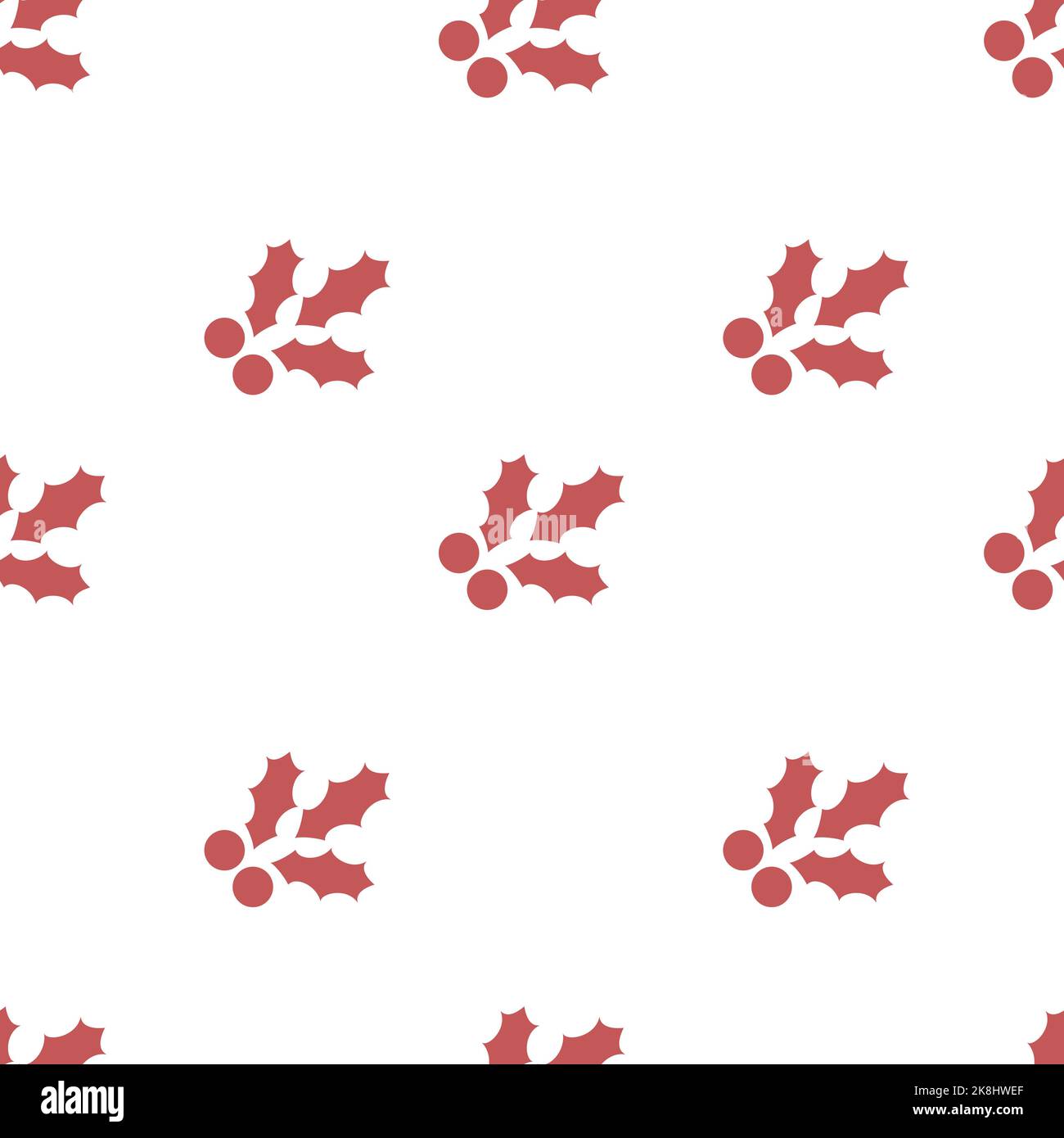 Mistletoe plant with leaves and berries pattern Stock Vector Image ...