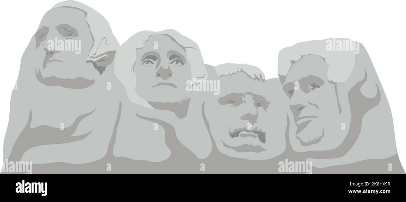 mount rushmore famous landmark icon Stock Vector Image & Art - Alamy