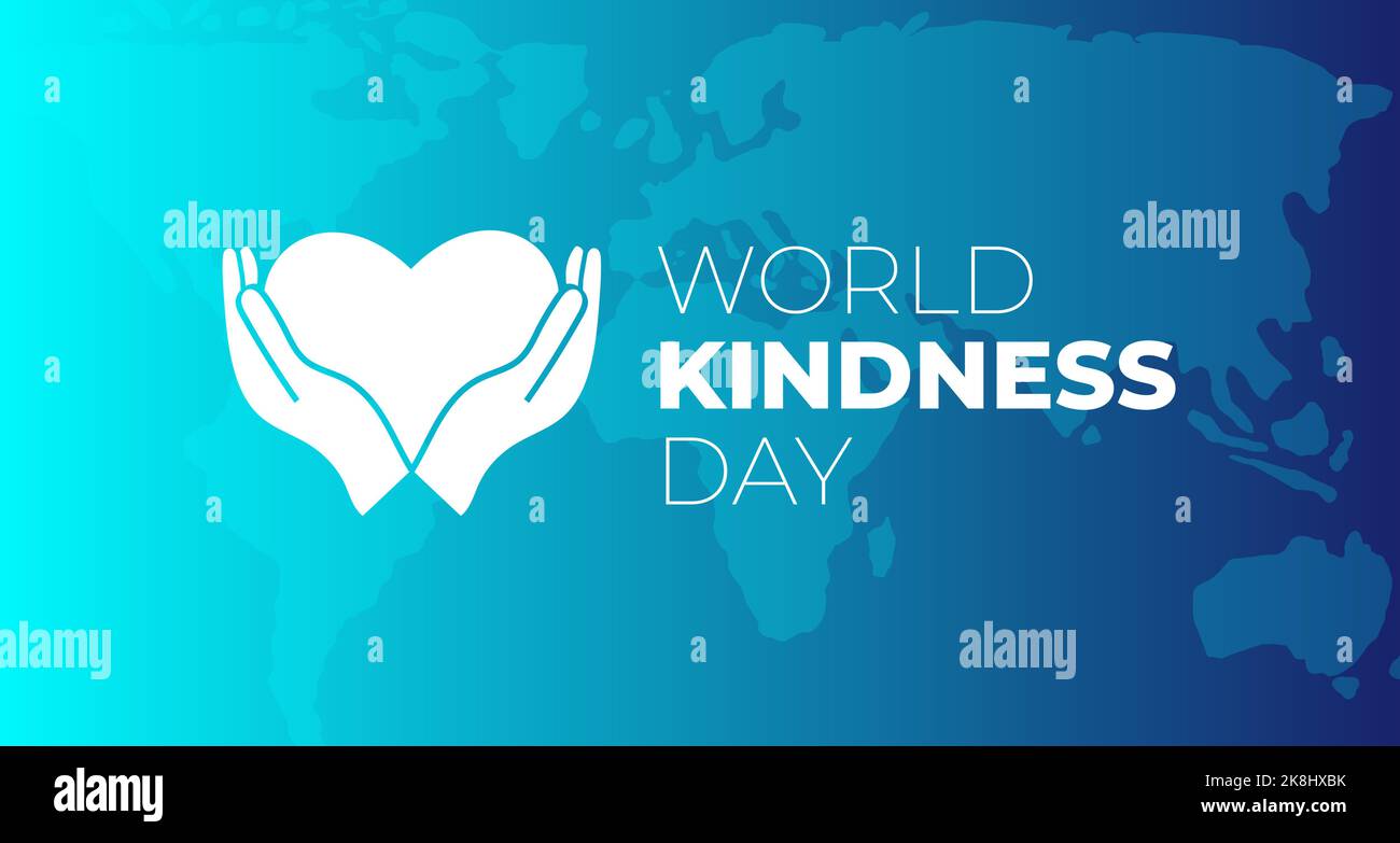 Turquoise and Blue World Kindness Day Illustration Background Stock ...
