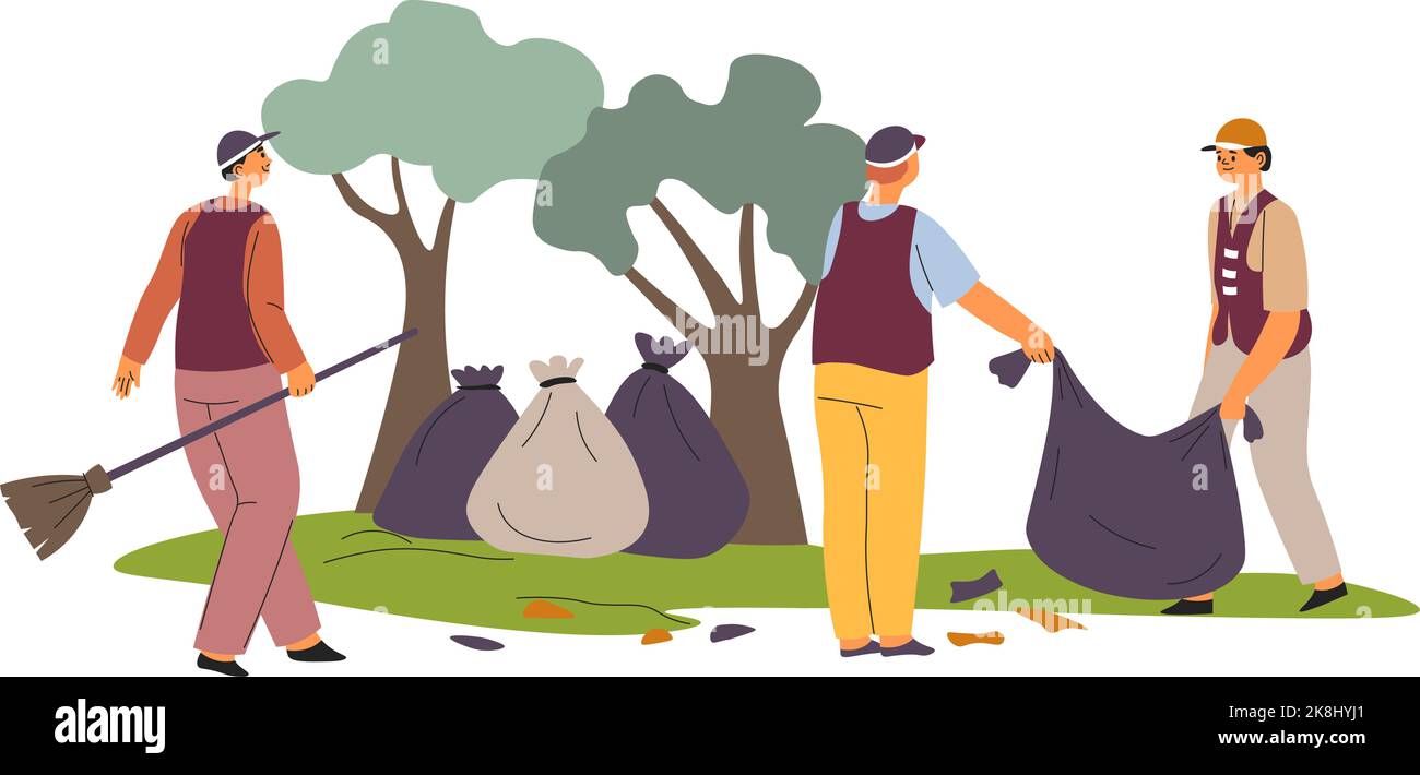 Forest service volunteers Stock Vector Images - Alamy