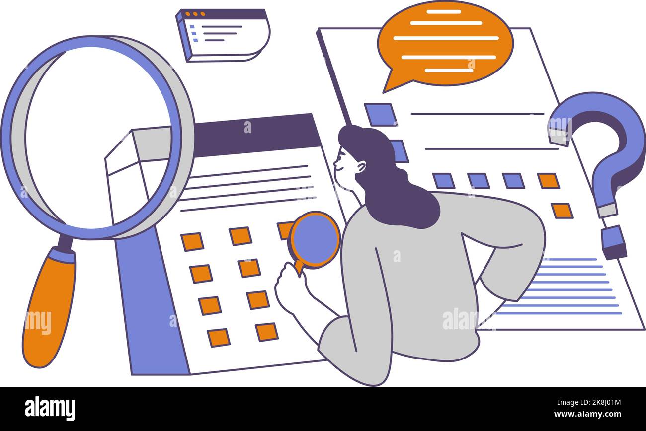 Searching for business solution, work project Stock Vector Image & Art ...