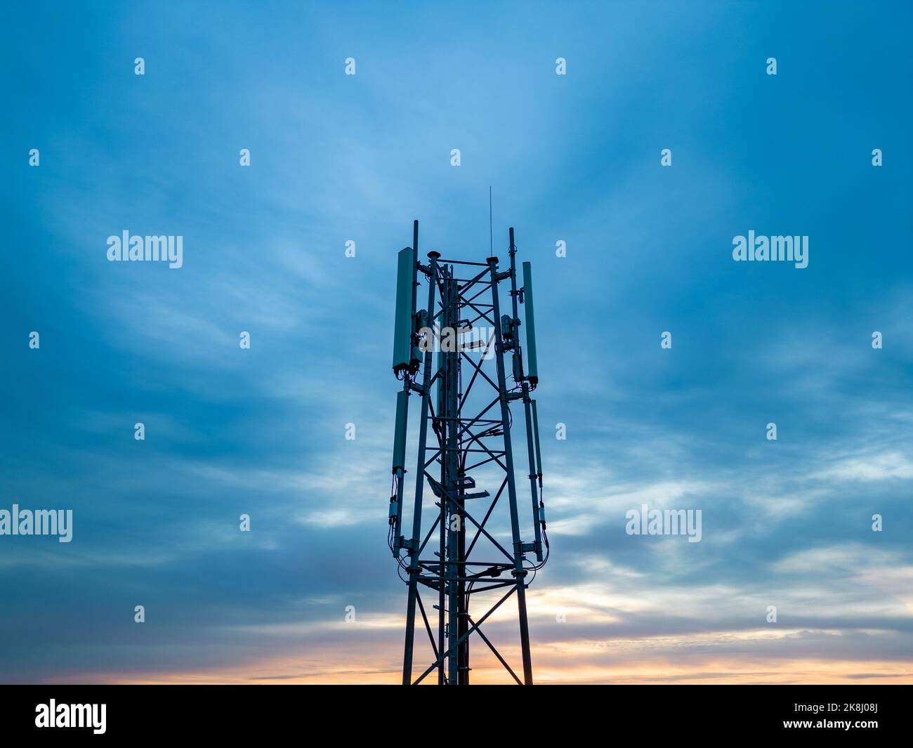 3G, 4G, 5G. Mobile phone base station Tower. Development of ...