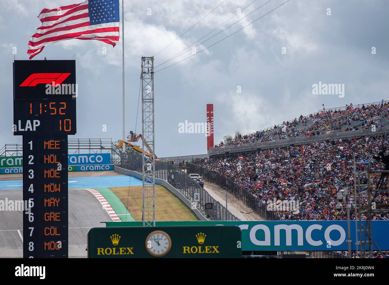 October 23, 2022: Formula One racing fans gather at turn one for the ...